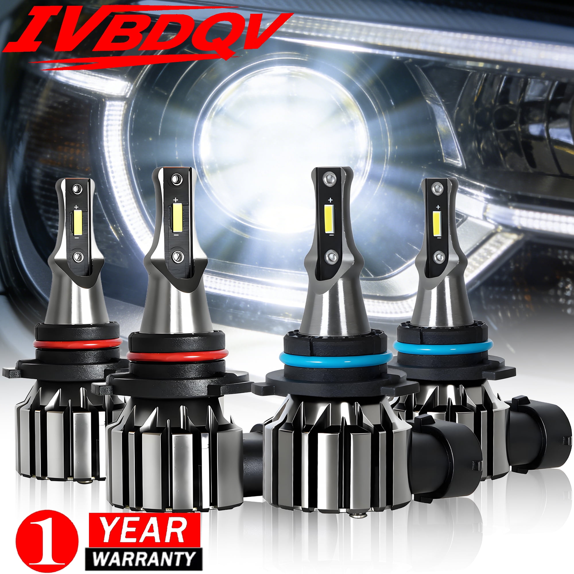 For 1992-1996 Lexus ES300 LED Headlights Bulb 9005 High Beam 9006 Low ...