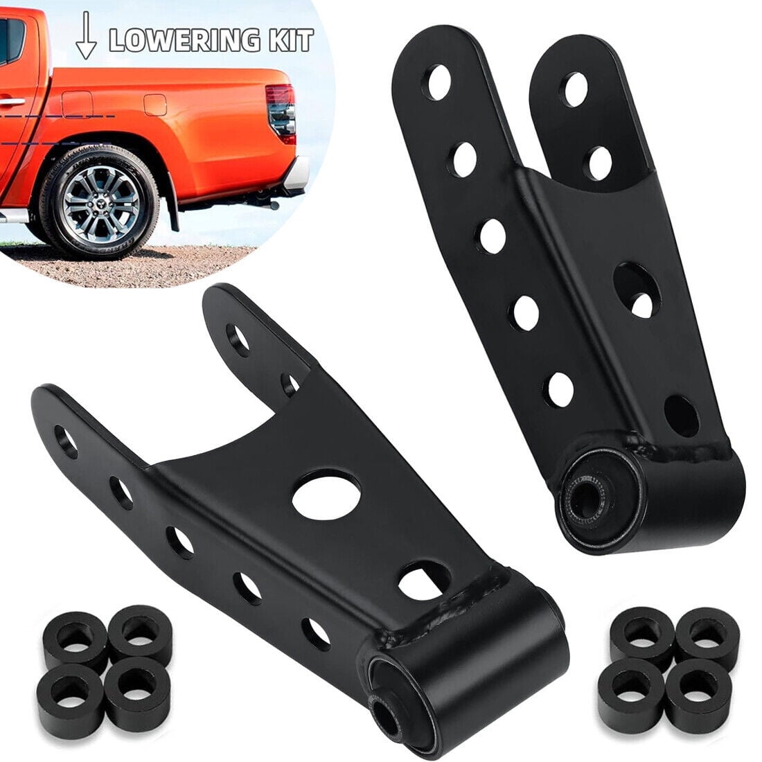 For 1995-1999 GMC Yukon 2"-3" Rear Lowering Drop Shackle Kit - Walmart.com