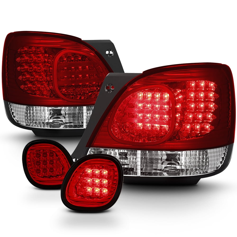 For 1998-05 Lexus GS300 GS400 GS430 Red Clear LED Tail Lights+LED Trunk ...