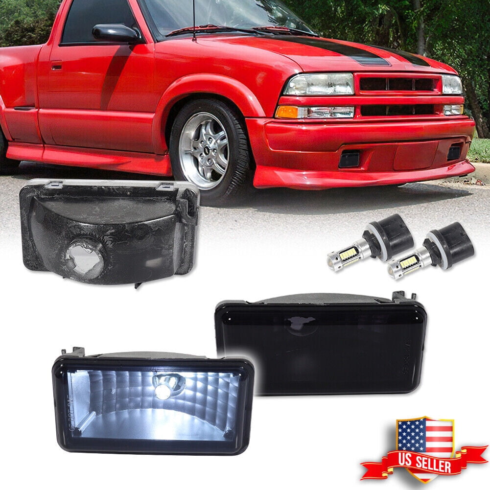 GTinthebox Chevy S10 Pickup Blazer Smoke Lens LED Front Fog Driving ...