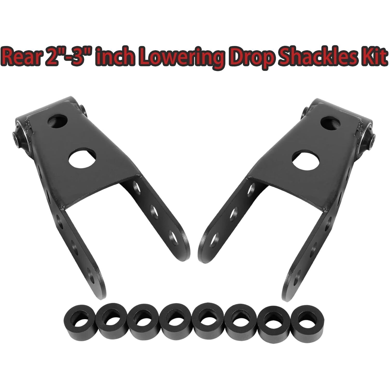 For 1999-2019 Chevy Silverado 1500 2"-3" Rear Lowering Drop Shackle Kit ...