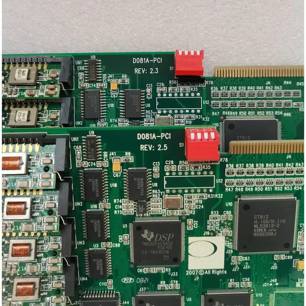 For 1PCS D081A-PCI REV:2.3 2.5 DONJIN-DN081A-4F Voice Cassette Four ...