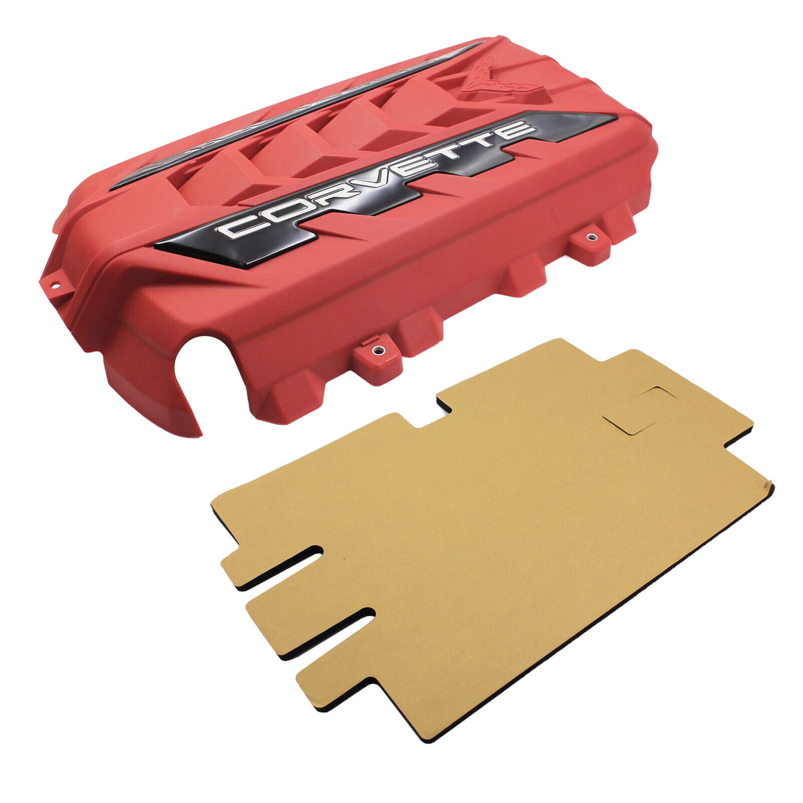 For 20-23 Chevrolet C8 Corvette 12699318---Matte Edge Red Engine Cover ...