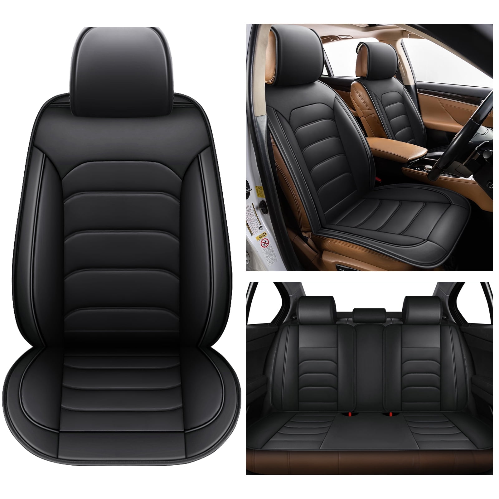 For 2000-2024 Honda CR-V Insight Car Seat Cover 5 Seats PU Leather ...