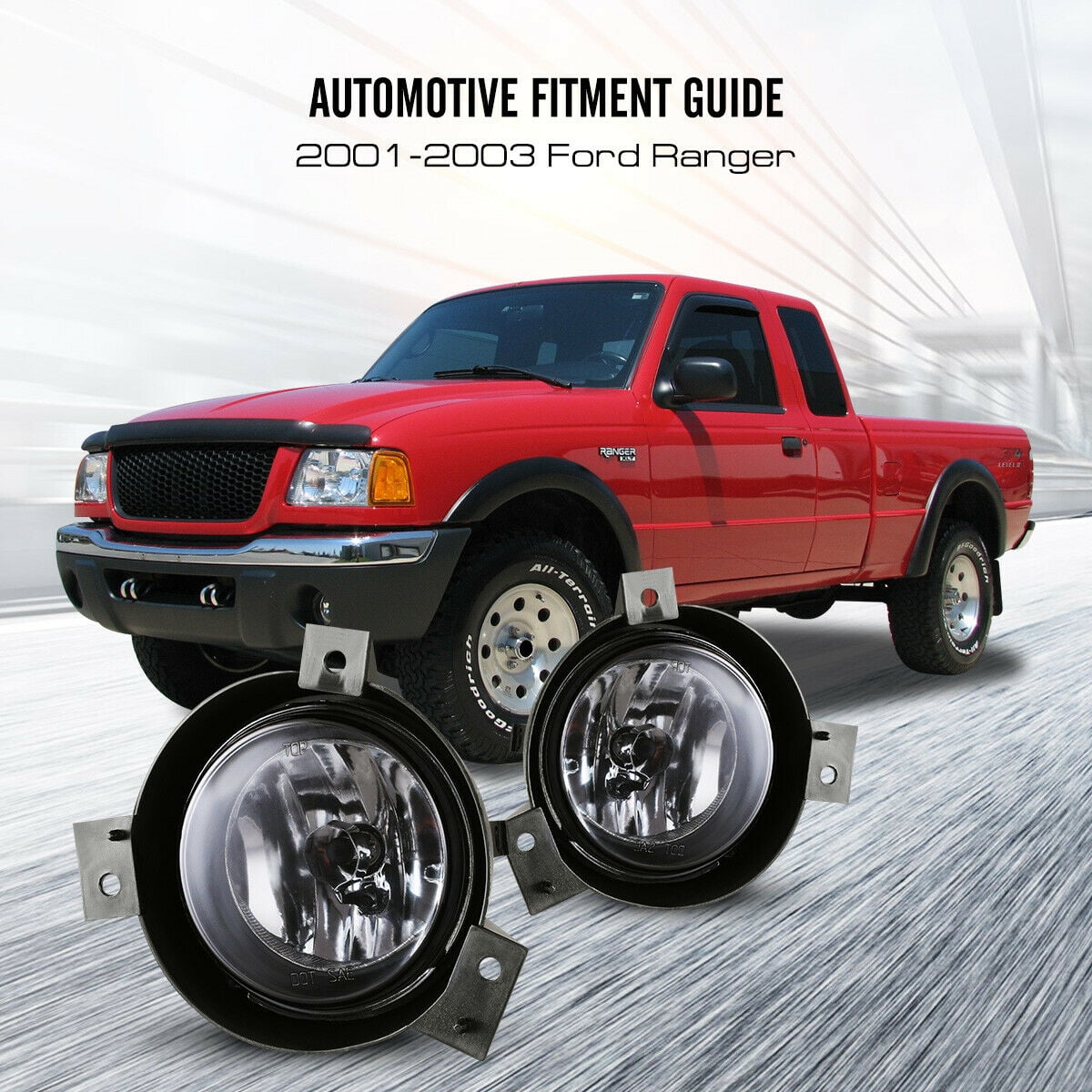 For 2001-2003 Ford Ranger Fog Lights Pair Front Bumper Driving Lamps ...