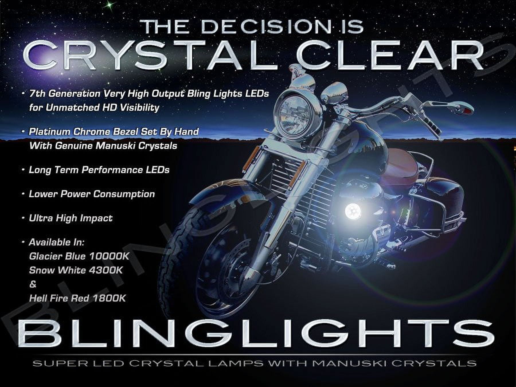 For 2001-2010 Honda Goldwing GL1800 Fog Lamp Driving Lights Kit Blue ...