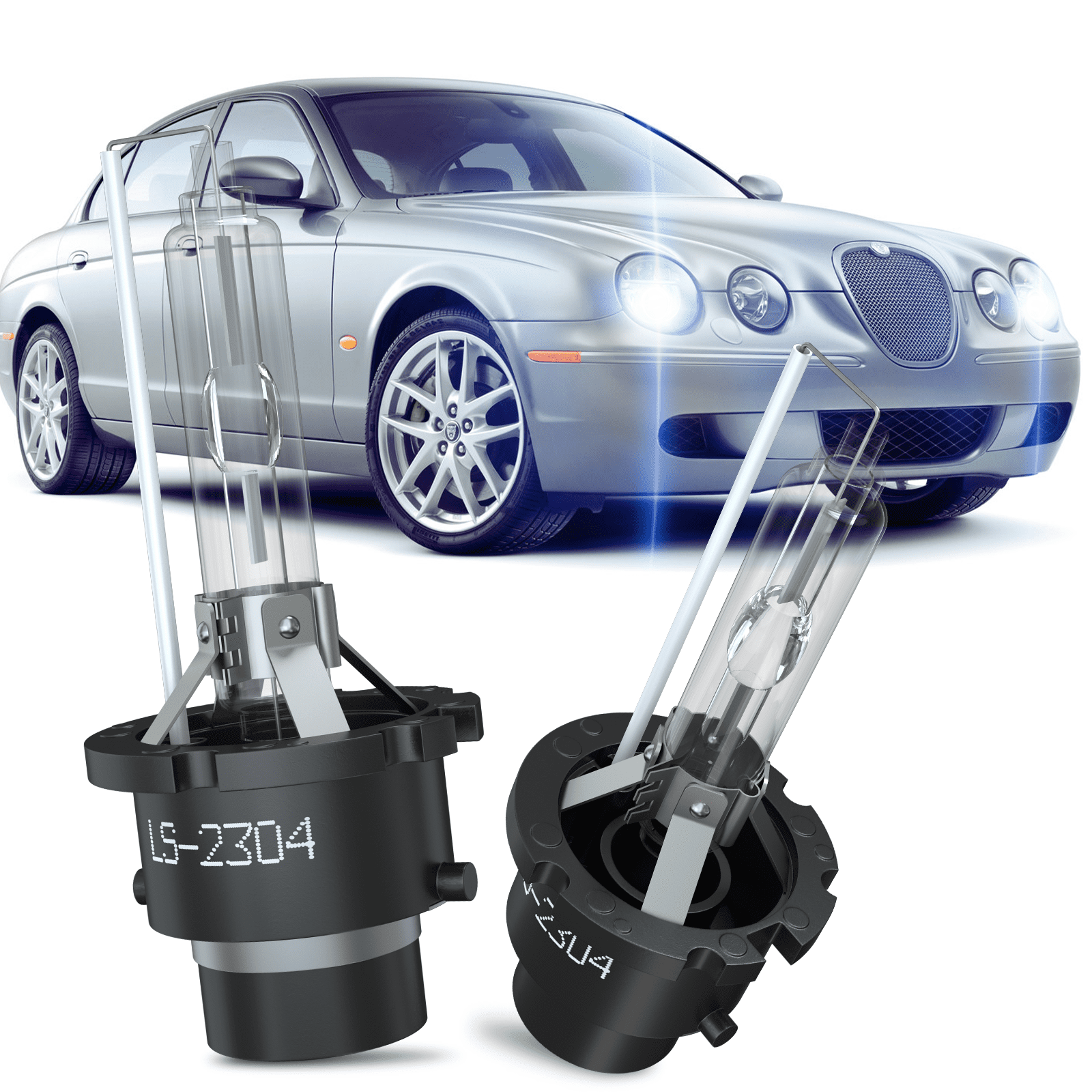 For 2002-2008 Jaguar X-Type Low Beam Xenon Headlights Bulb D2S HID Lamp ...