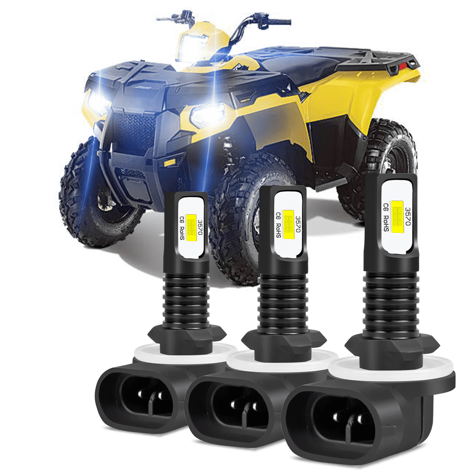 For 2002-2013 Polaris Sportsman 500 HO Headlamp Bulb 886/881 LED High ...