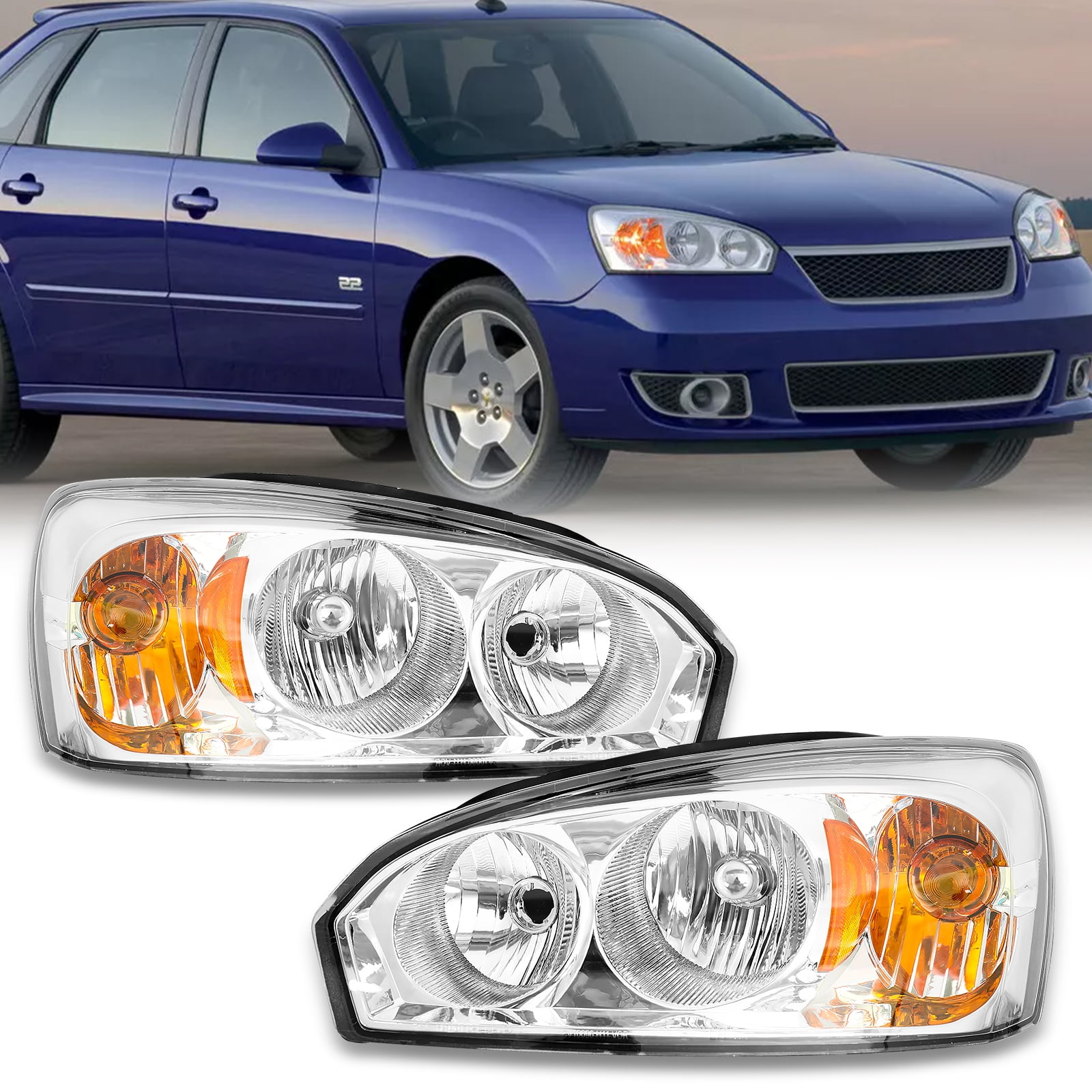 For 2004-2007 Chevy Malibu, 08 Chevy Malibu Classic Headlights Headlamp ...