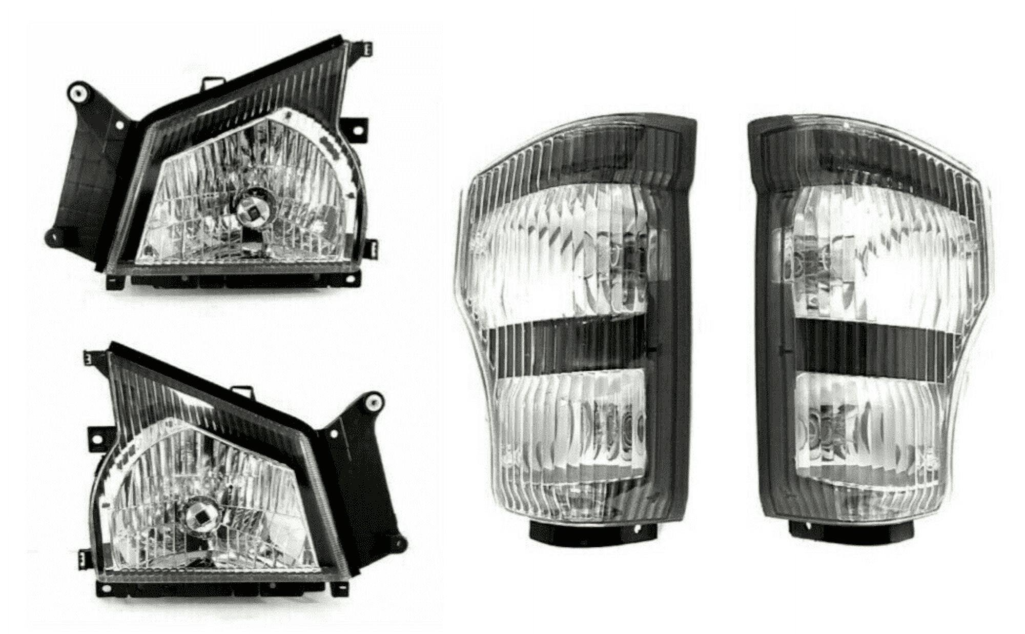 For 2004-2007 Isuzu NPR NQR, 05-07 GMC W-4500 Headlights+Corner Lights ...