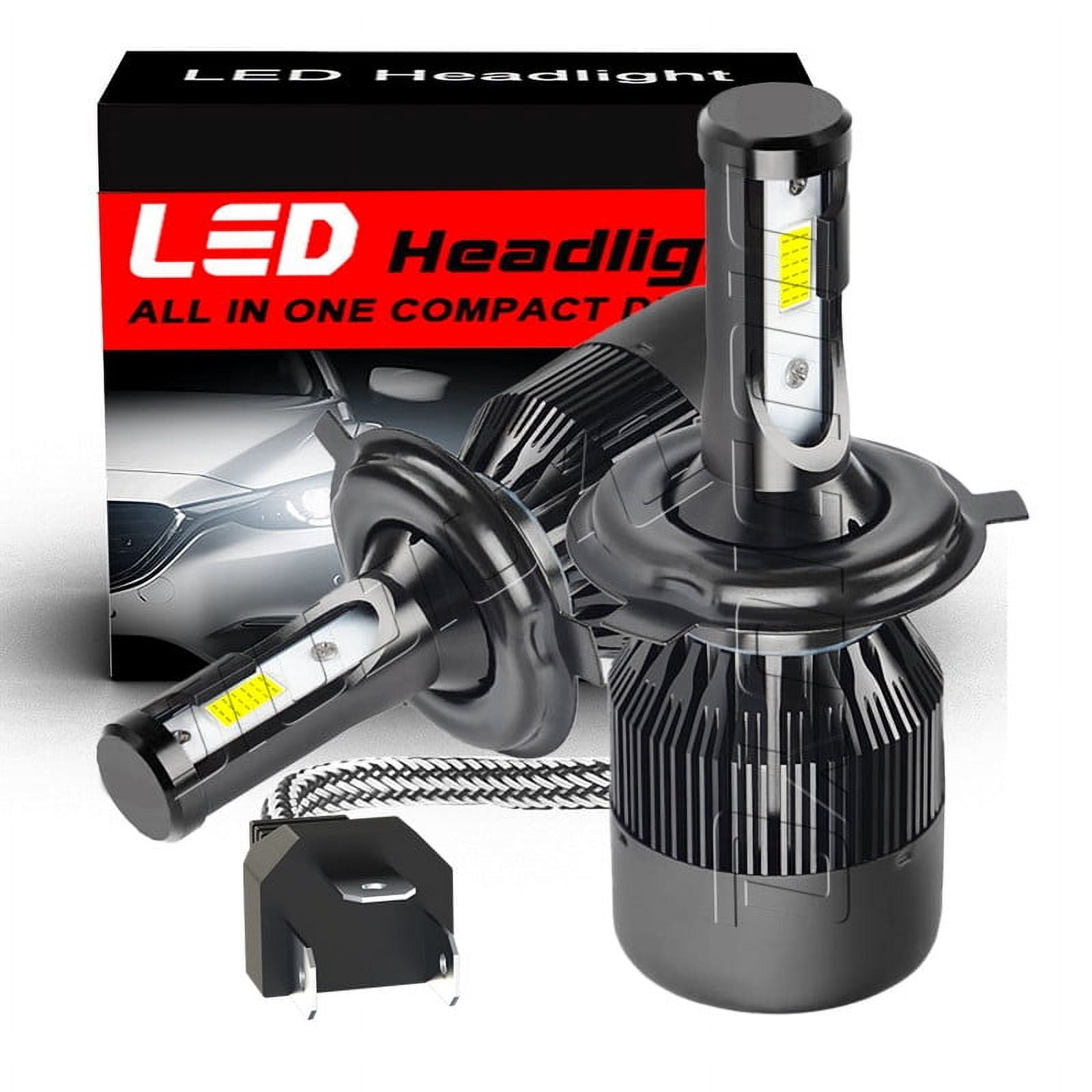 For 2004-2009 Kia Spectra High and Low Beam H4 LED Headlight Bulbs Plug ...