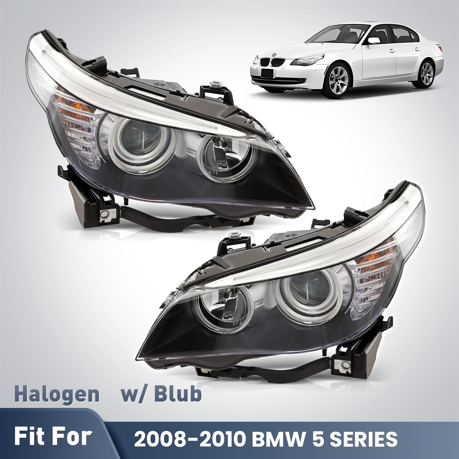 For 2004-2010 BMW 5 SERIES E60/E61 Halogen Headlight Left & Right Side ...