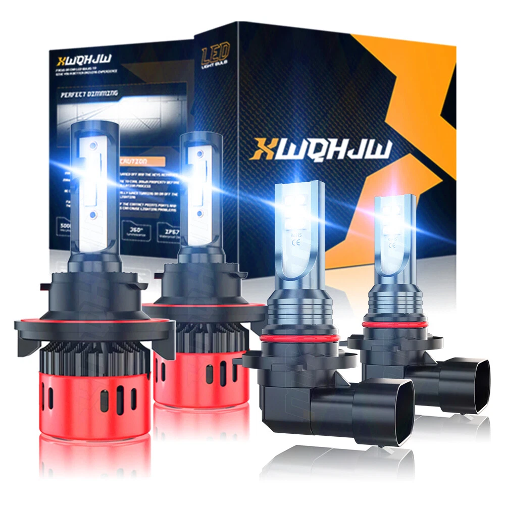 For 2004-2014 Ford F150 LED Headlight Hi/Lo Beam + Fog Light Bulbs ...