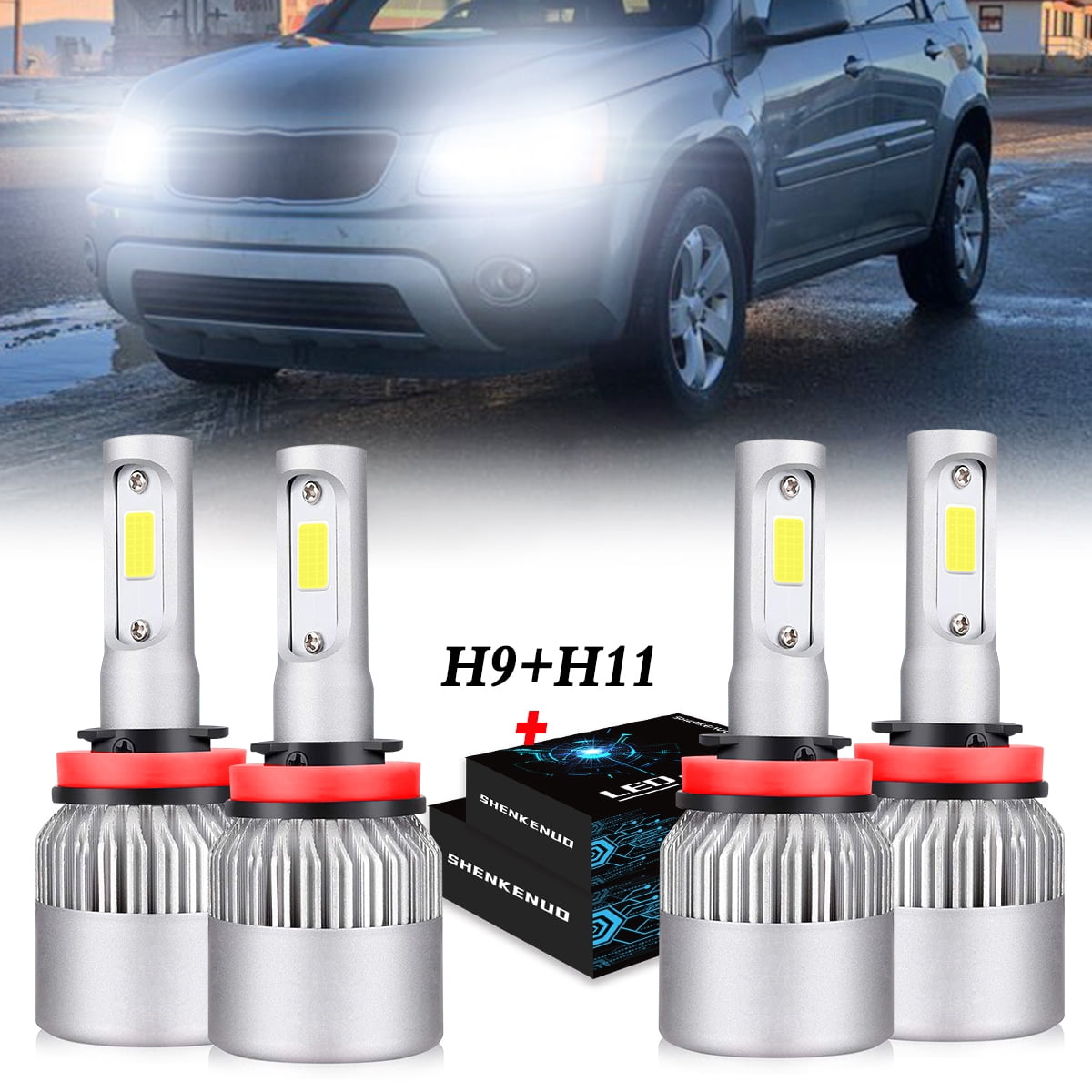 For 2005 2006 2007 2008 2009 2010 Pontiac G6 LED Headlight Bulbs H9/H11 ...