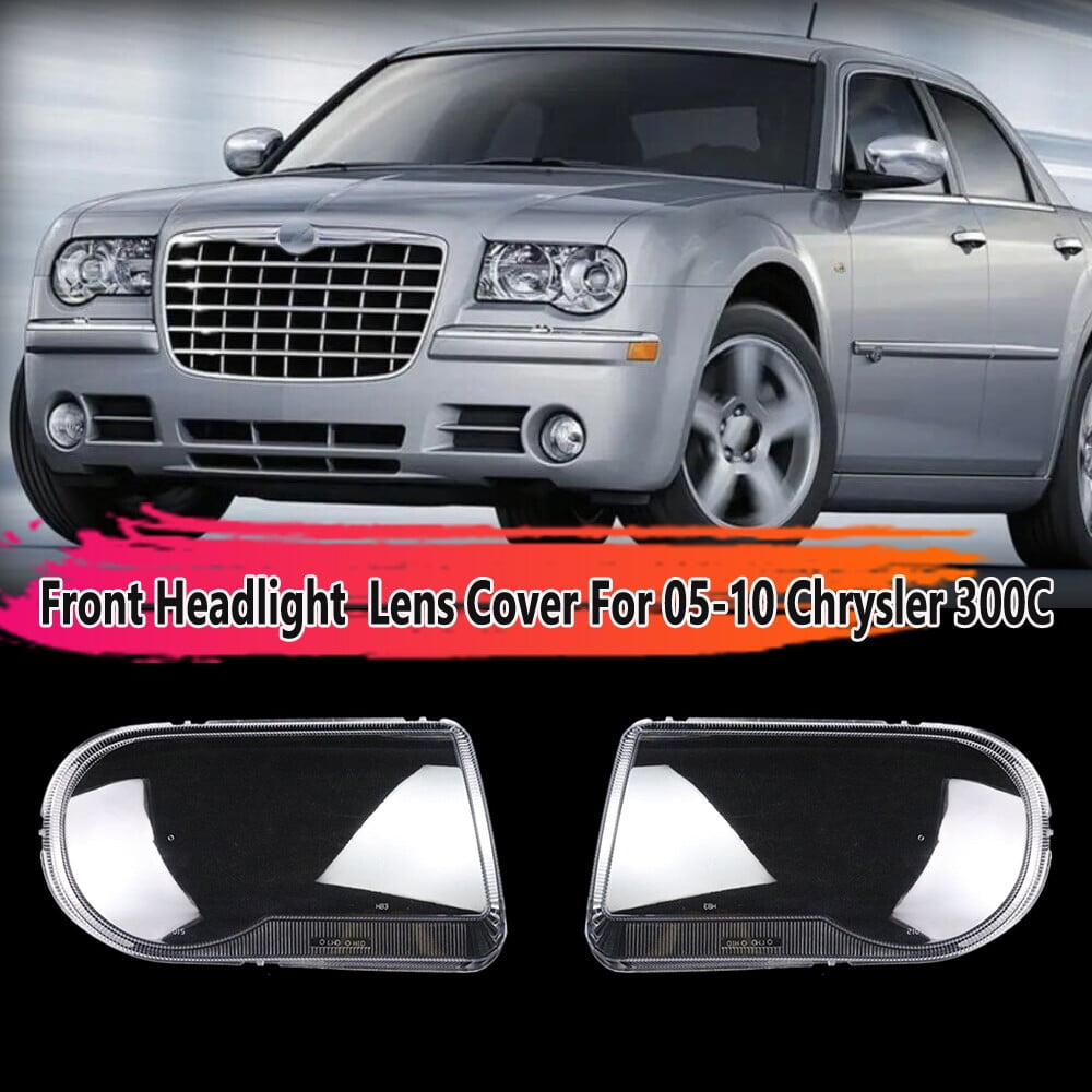 For 2005-2010 for Chrysler 300C Pair Headlight Glass Replacement Cover ...