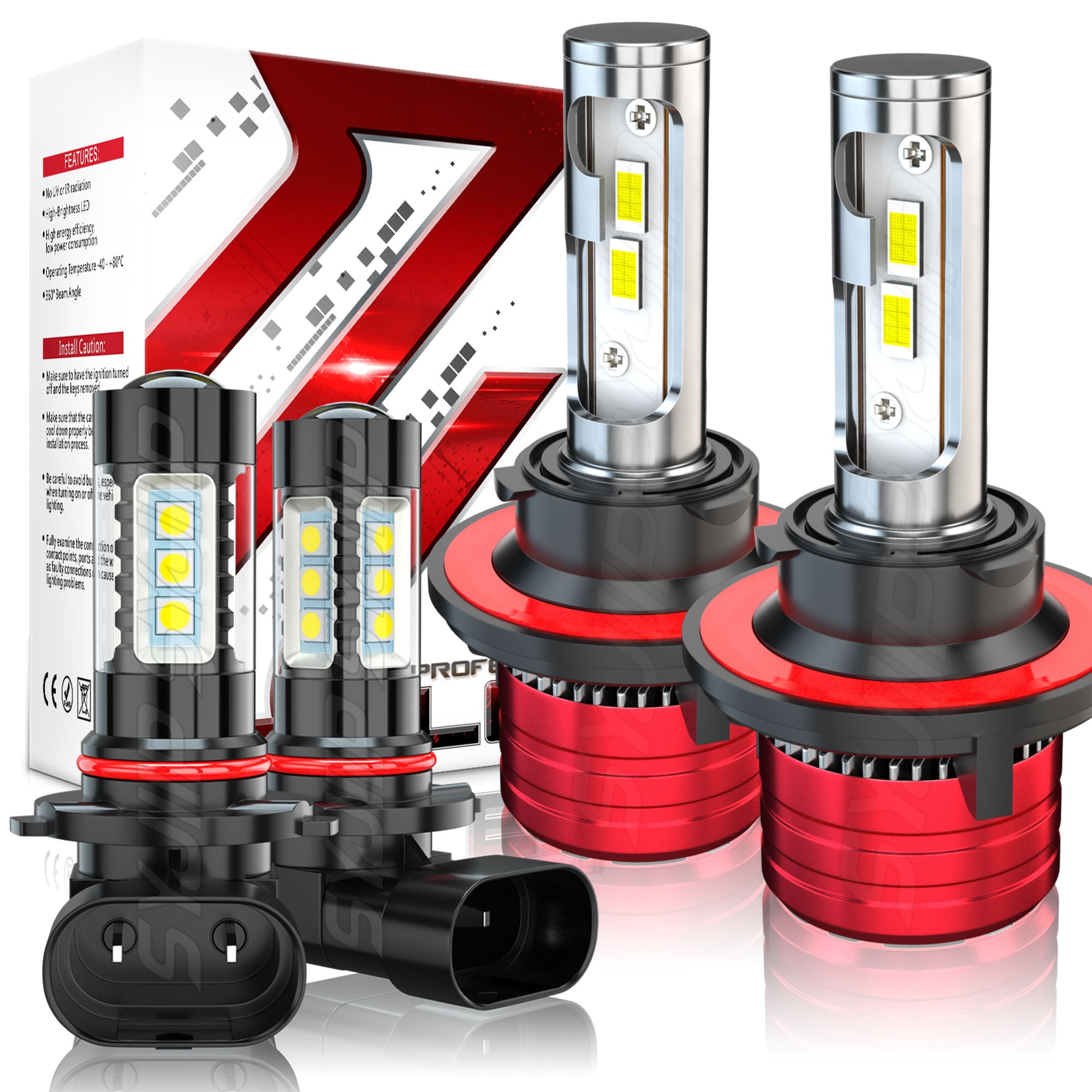 For 2005-2014 Ford F150 Led Headlights Headlamps 9008+9145 Plug&Play ...