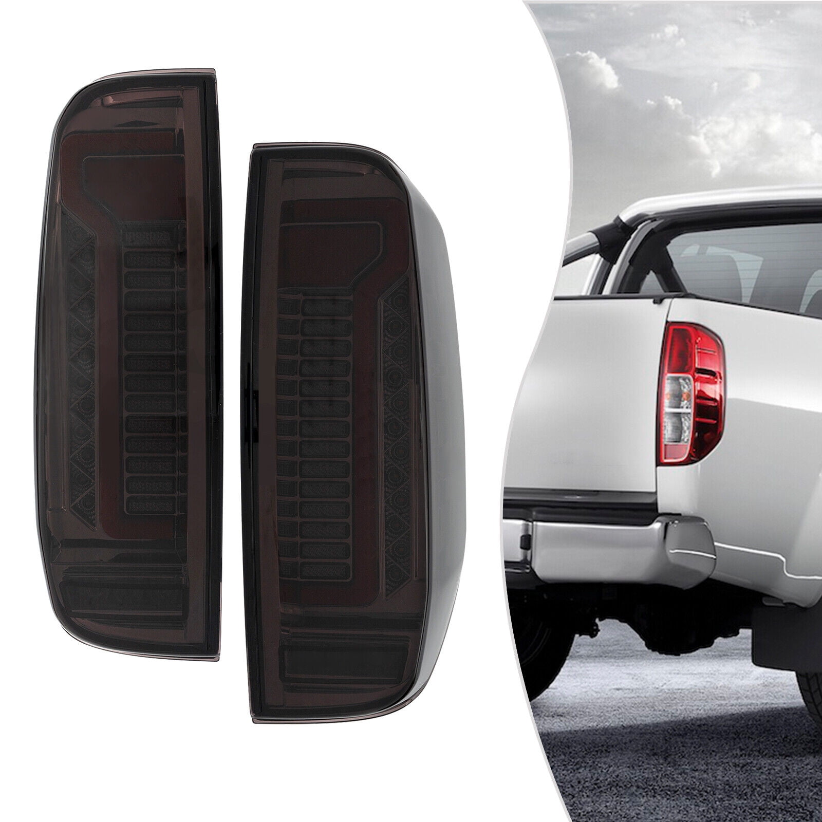 For 2005-2014 Nissan Frontier Navara D40 Pair Smoke LED Tail Lights ...