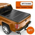 GEARTRONICSPART Tri-Fold Tonneau Cover, Hard Top Folding, Aluminum ...