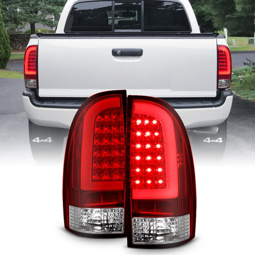 For 2005-2015 Toyota Tacoma Red Lens LED Tube Tail Lights Lamps 05-15 ...