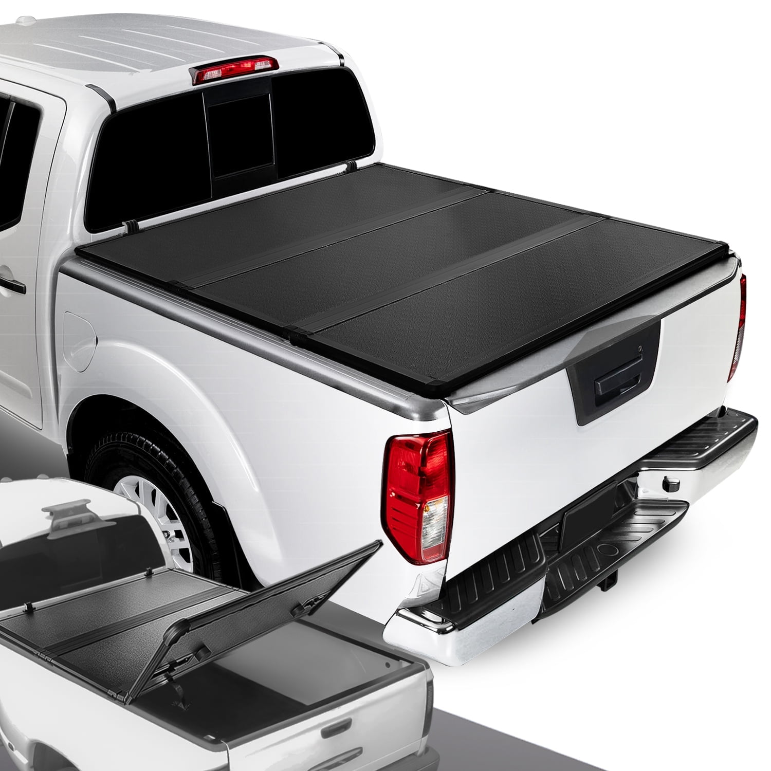 DNA Motoring Hard Solid Tri-Fold Tonneau Cover for 2005-2018 Nissan ...