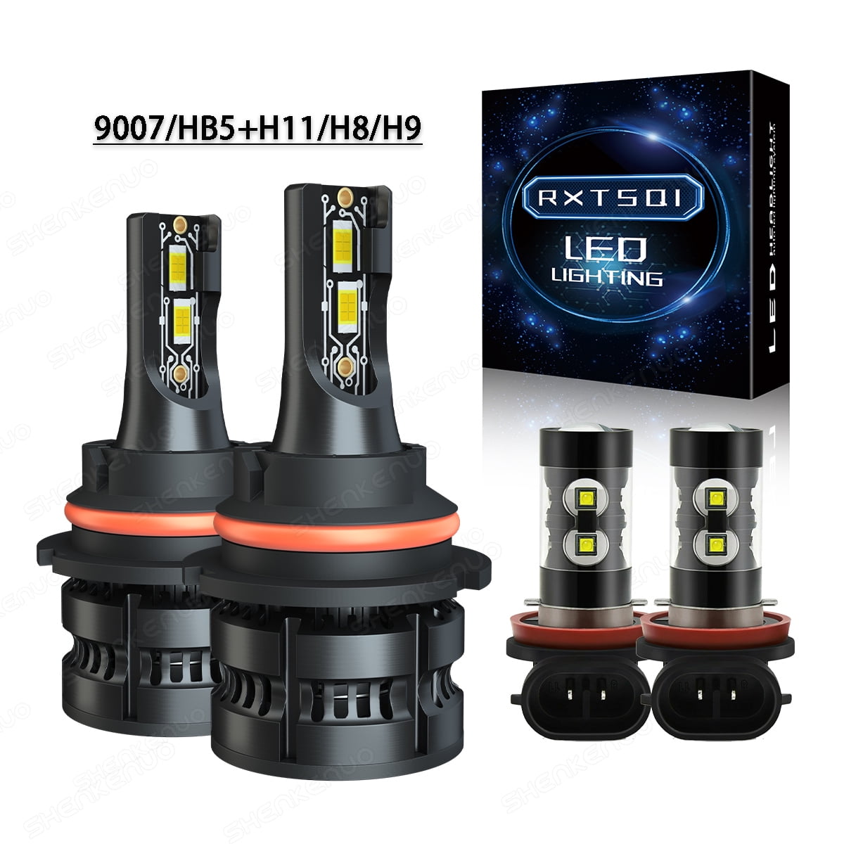 For 2005-2022 Nissan Frontier LED Headlight Bulbs 2-side 9007 High Low ...