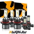 For 2006 2007 2008-2009 Hummer H3 6X 6000K White LED Headlight Fog ...