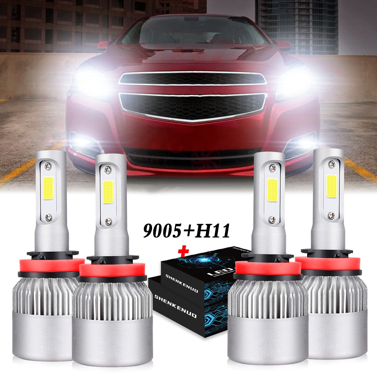 For 2006-2009 2010 2011 2012 2013 Impala LED Headlight Bulbs H9/H11 ...