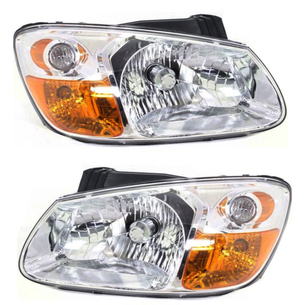 For 2007 2008 2009 Kia Spectra Pair Headlights Driver and Passenger Side KI2502128 KI2503128 ...