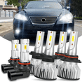 For 2007-2009 Lexus ES350 LED Headlight Kit High Low Beam + Fog Light ...