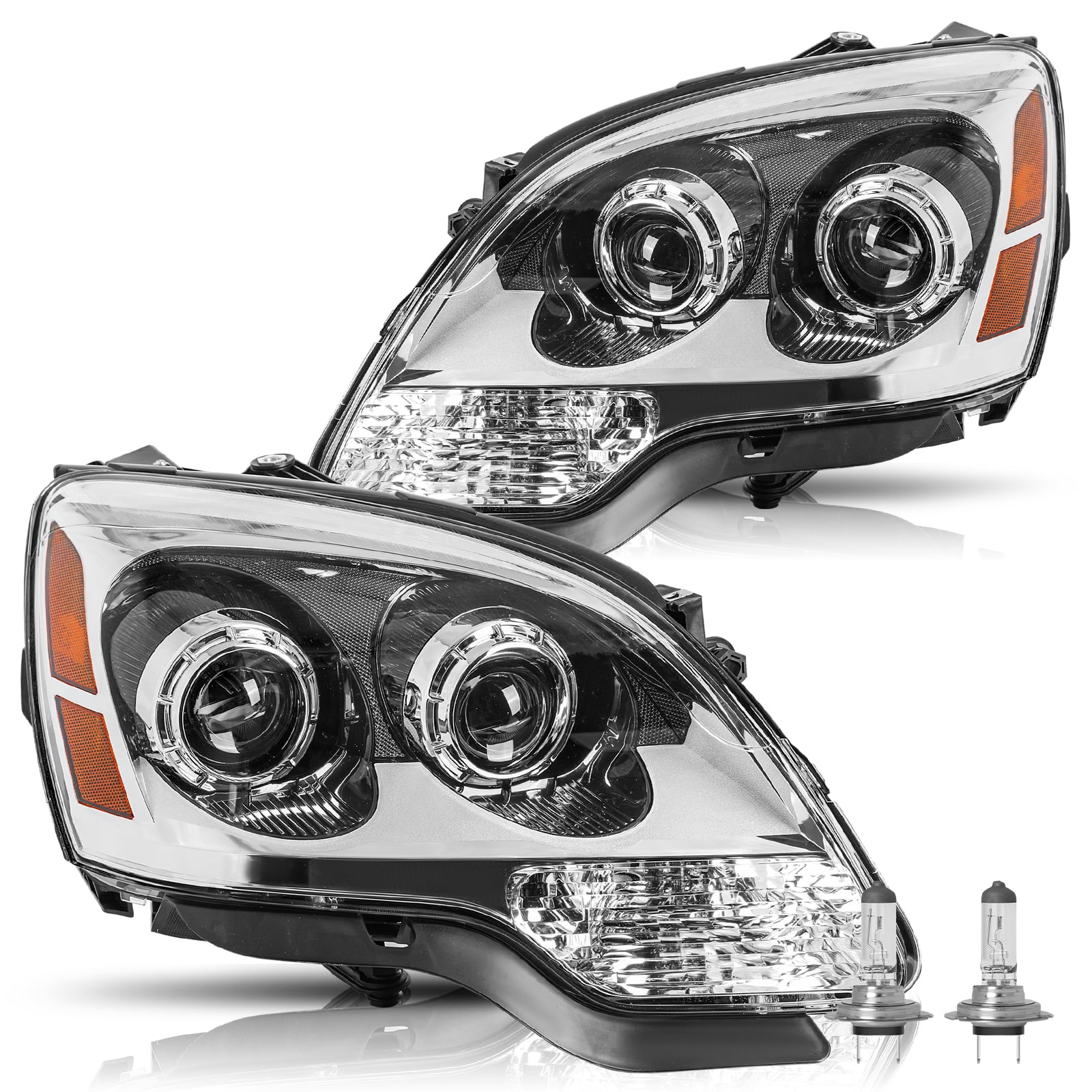 For 2007-2012 GMC Acadia Projector Headlights Headlamps w/Bulbs Left ...