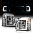 For 2007-2013 GMC Yukon Chrome Dual LED Tube Projector Headlights ...