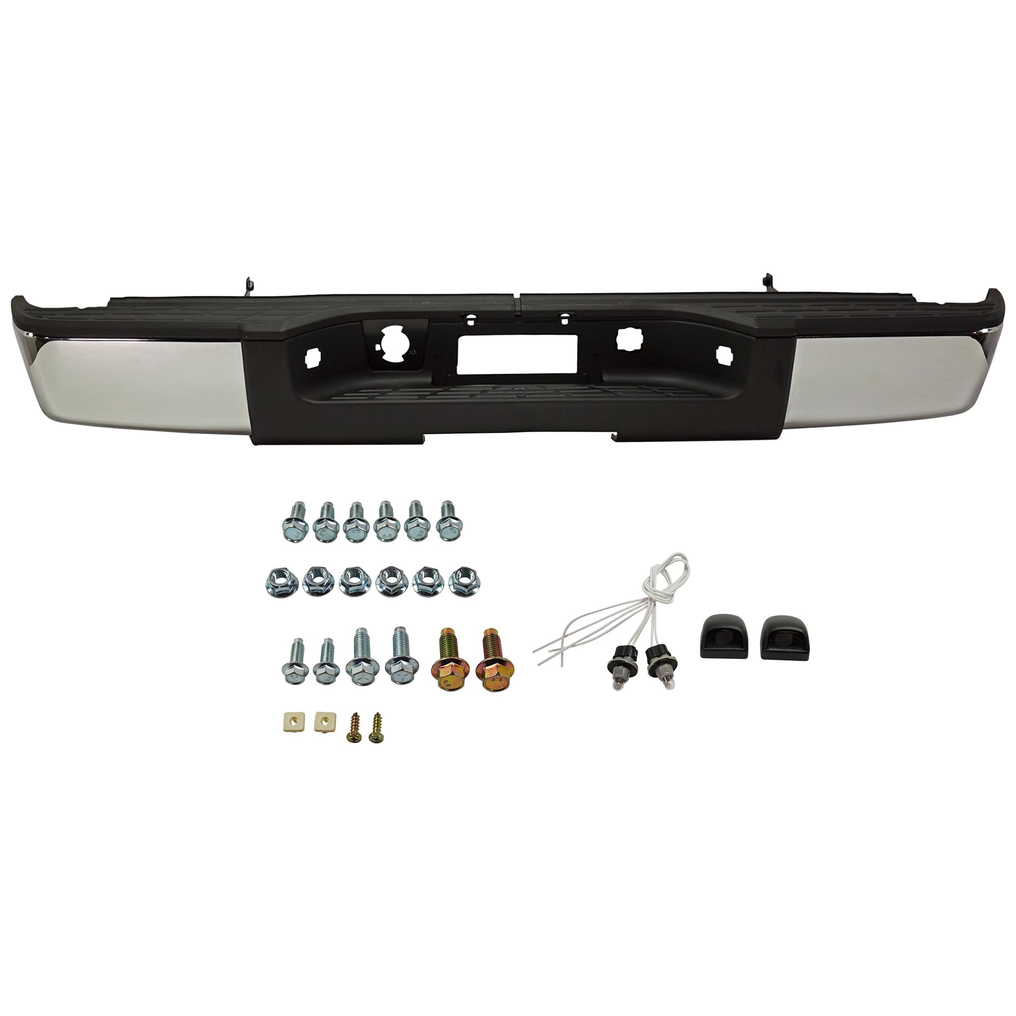 For 2007-2013 Silverado 1500 Step Bumper Rear Chrome Steel GM1103147 ...