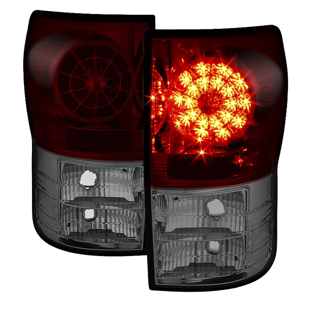 For 2007-2013 Toyota Tundra Red Smoke Super-Flux LED Tail Lights Rear ...