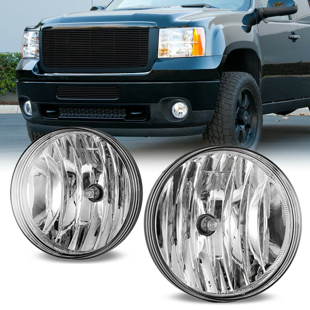 For 2007-2014 GMC Sierra 1500 2500 HD 3500 HD Fog Lights Bumper Lamps ...