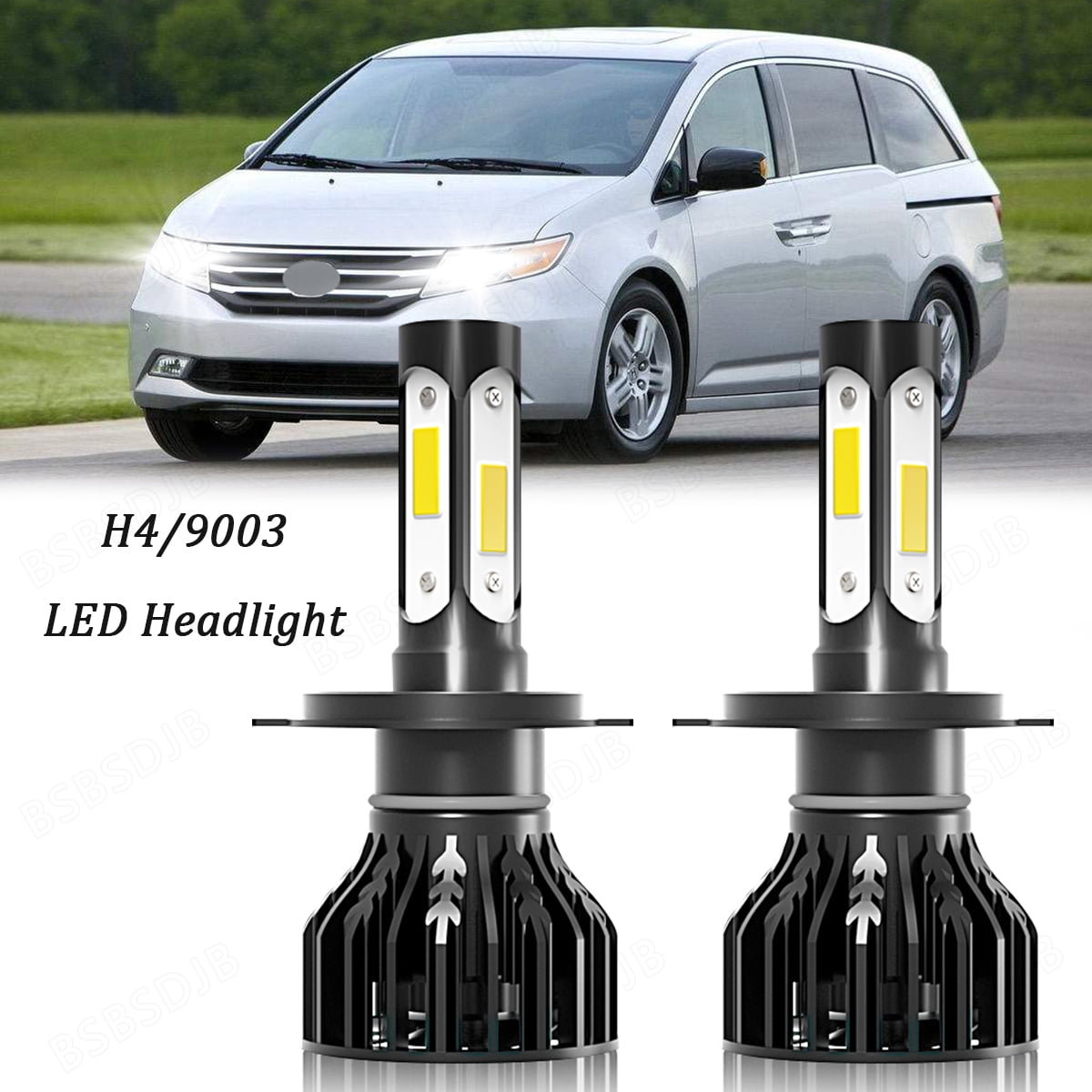 For 2007-2014 Honda CRV CR-V 4-sides LED High Low Beam Headlight Bulbs H4/9003 - Walmart.com