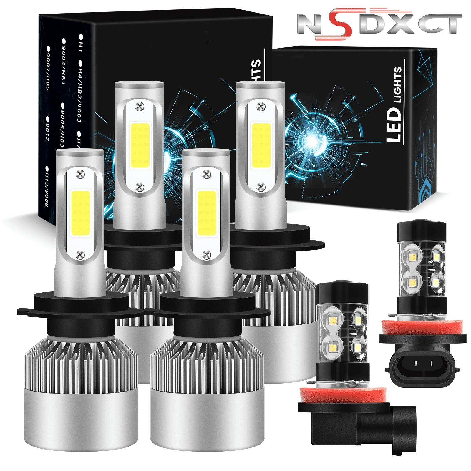 For 2007-2014 Mercedes C Class W204 Bulbs LED Headlights H7 High/Low ...
