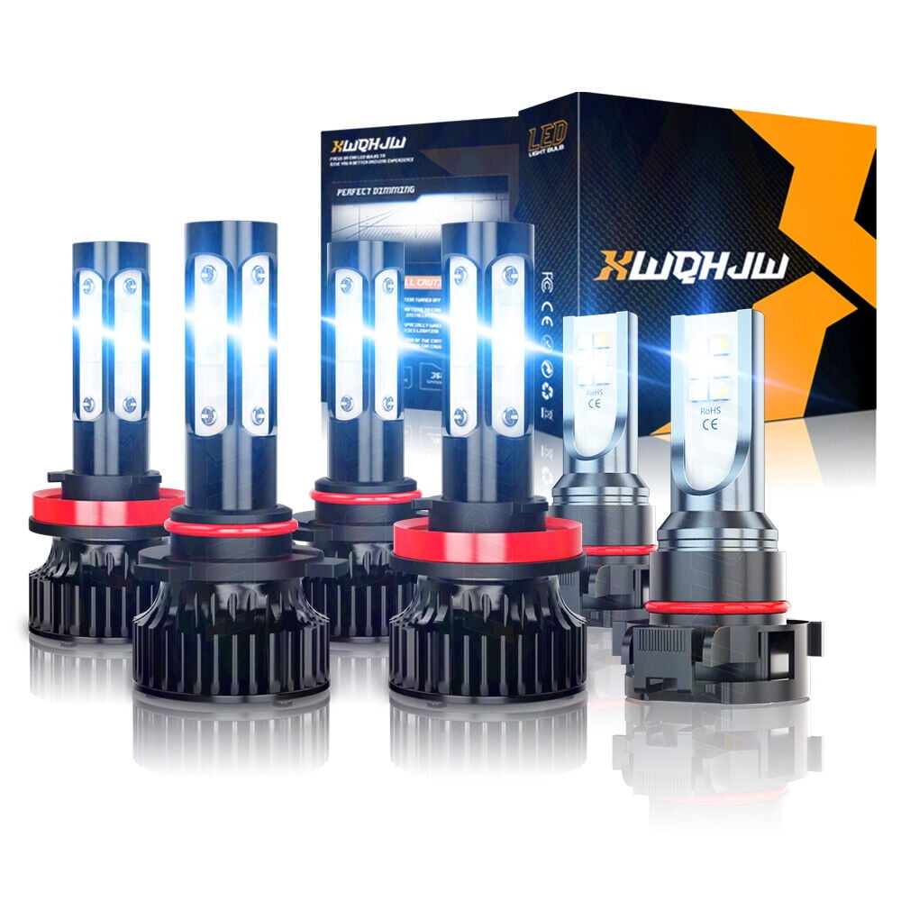 For 2007-2015 Silverado 1500 6X Combo LED Headlight Fog Light 6000K ...