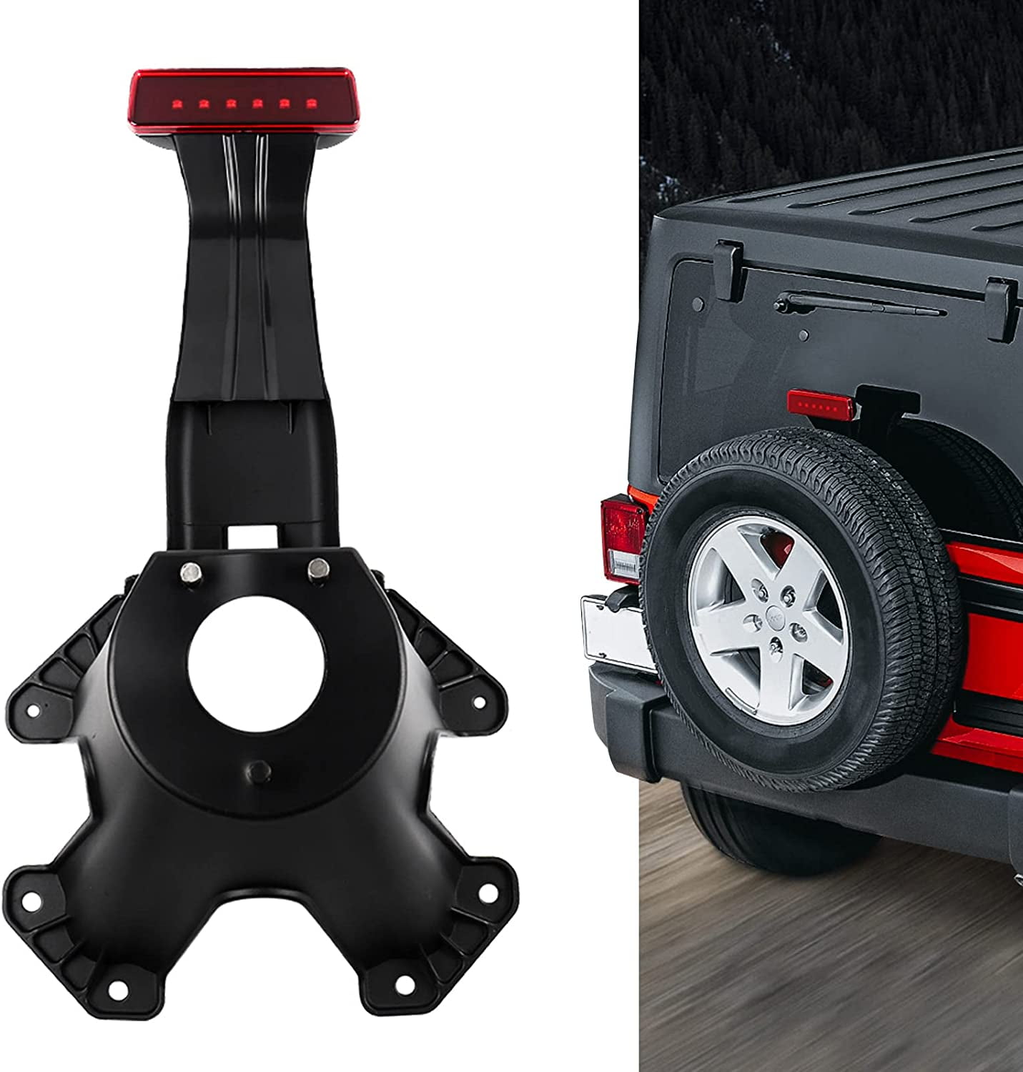 For 2007-2018 Jeep Wrangler Spare Tire Mounting Bracket with Brake ...