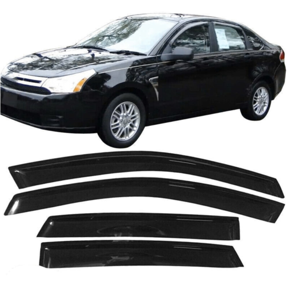For 2008-10 Ford Focus Sedan Window Visor Vent Rain Sun Deflector Guard ...