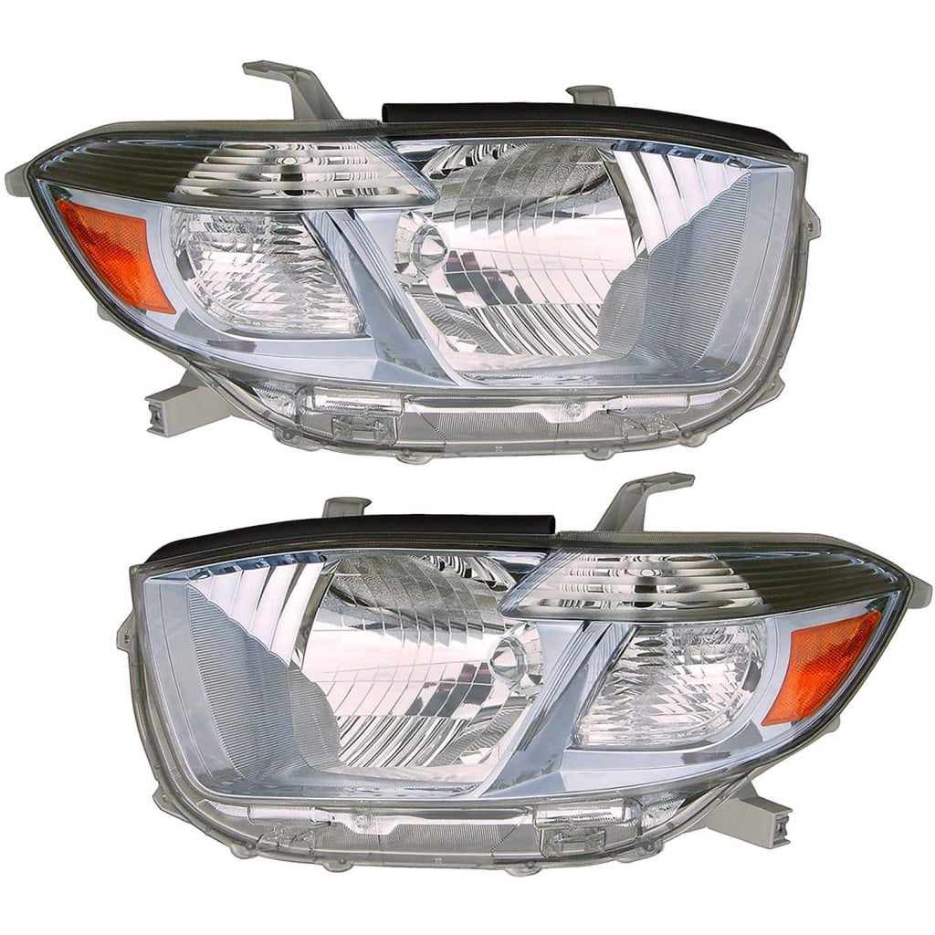 For 2008-2010 Toyota Highlander Pair Headlights Driver and Passenger ...