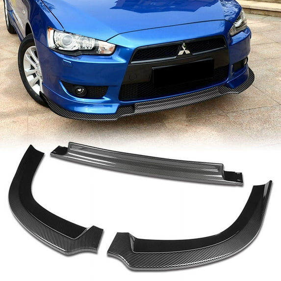 For 2008-2015 Mitsubishi Lancer RA-Style Carbon Look Front Bumper ...