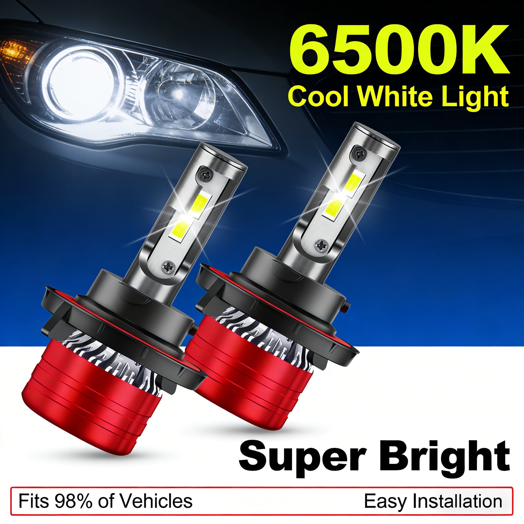 For 2009 2010 2011 2012-2014 Ford F150 6500K White LED Headlight High ...