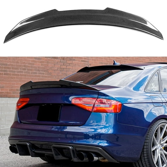 For 2009-2012 Audi A4 B8 PSM Style Highkick Duckbill Carbon Fiber Trunk ...