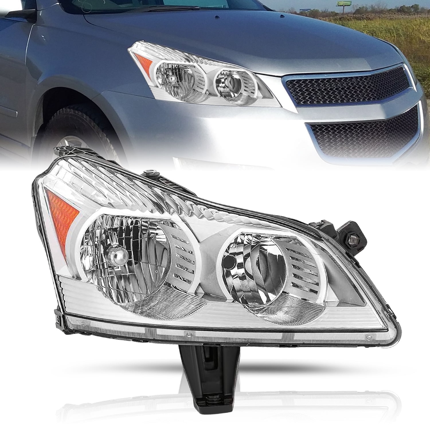 For 2009-2012 Chevy Traverse LS LT Right Passenger Side Chrome W/ Bulb ...