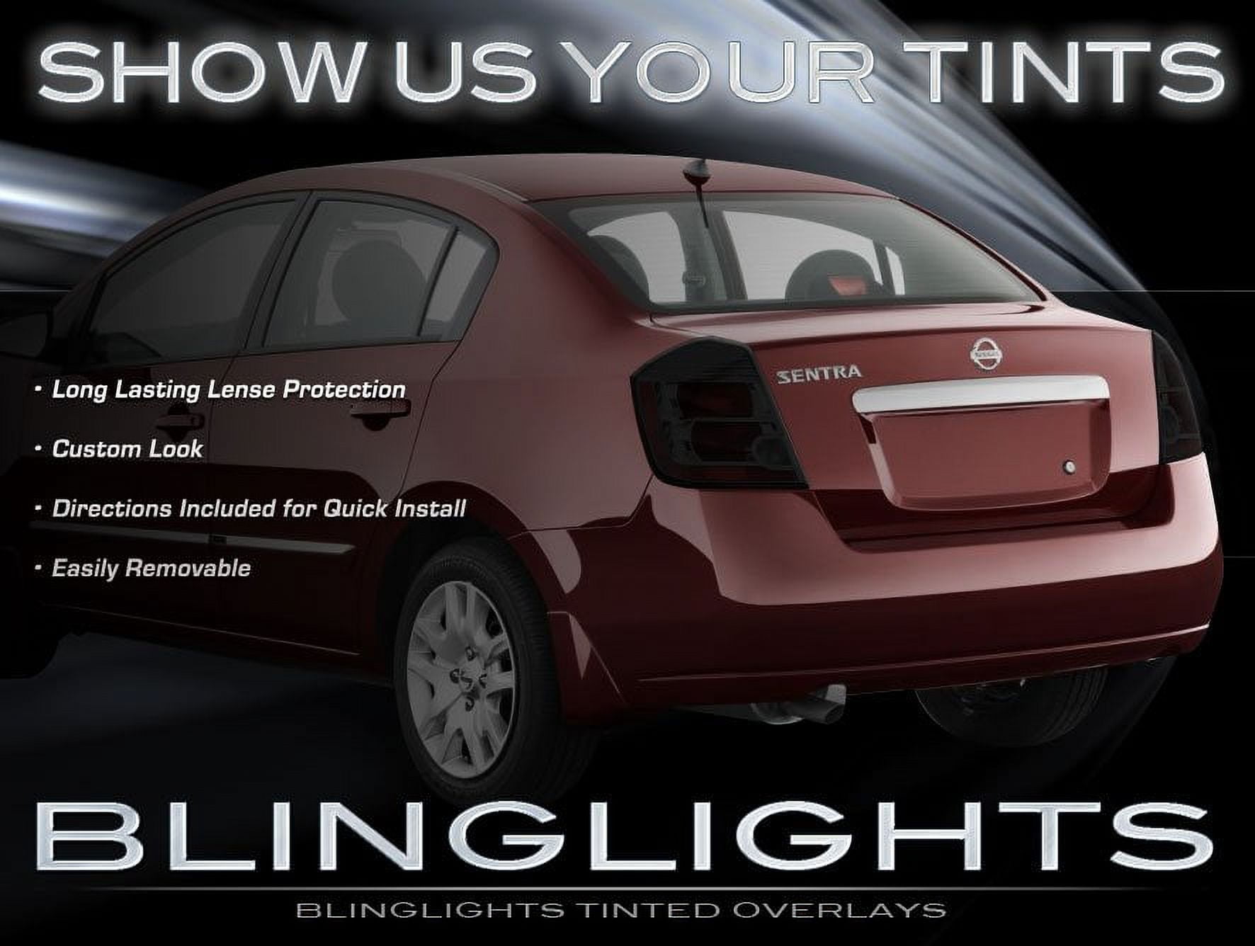 For 2010 2011 2012 Nissan Sentra Murdered Out Taillamp Covers Taillight ...