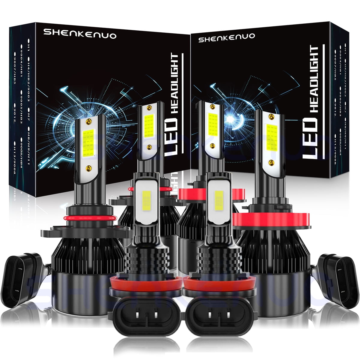 For 2010-2020 Toyota 4Runner LED Headlight Bulbs 9005 H11 High/Low Beam ...