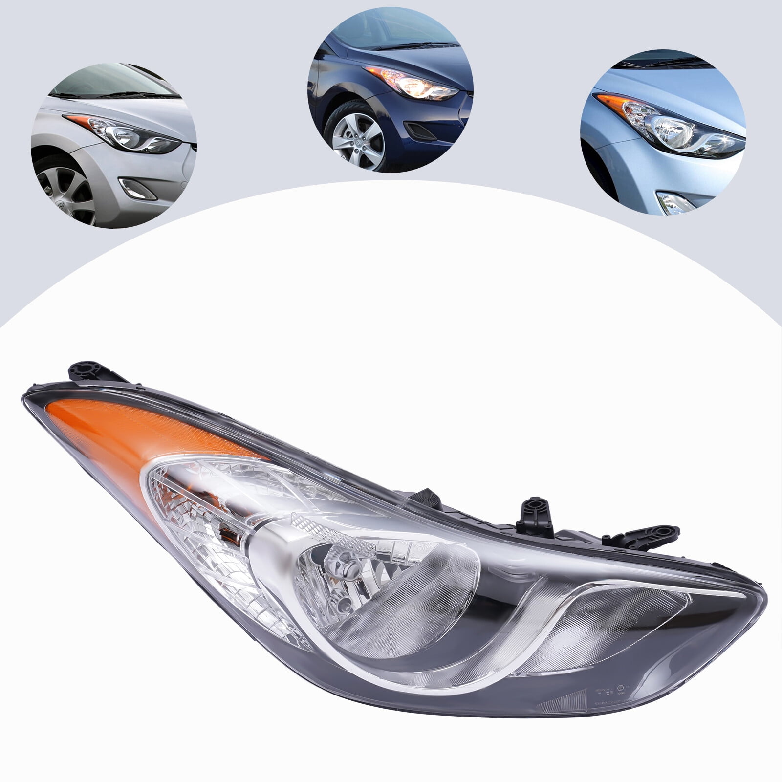 For 2011 2012 2013 Elantra 4-Door Headlight, Black, Passenger Side ...