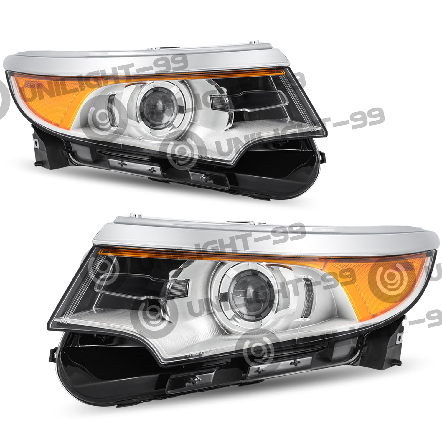 For 2011-2014 Ford Edge HID XENON Headlight Headlamp Pair W/HID Bulb ...