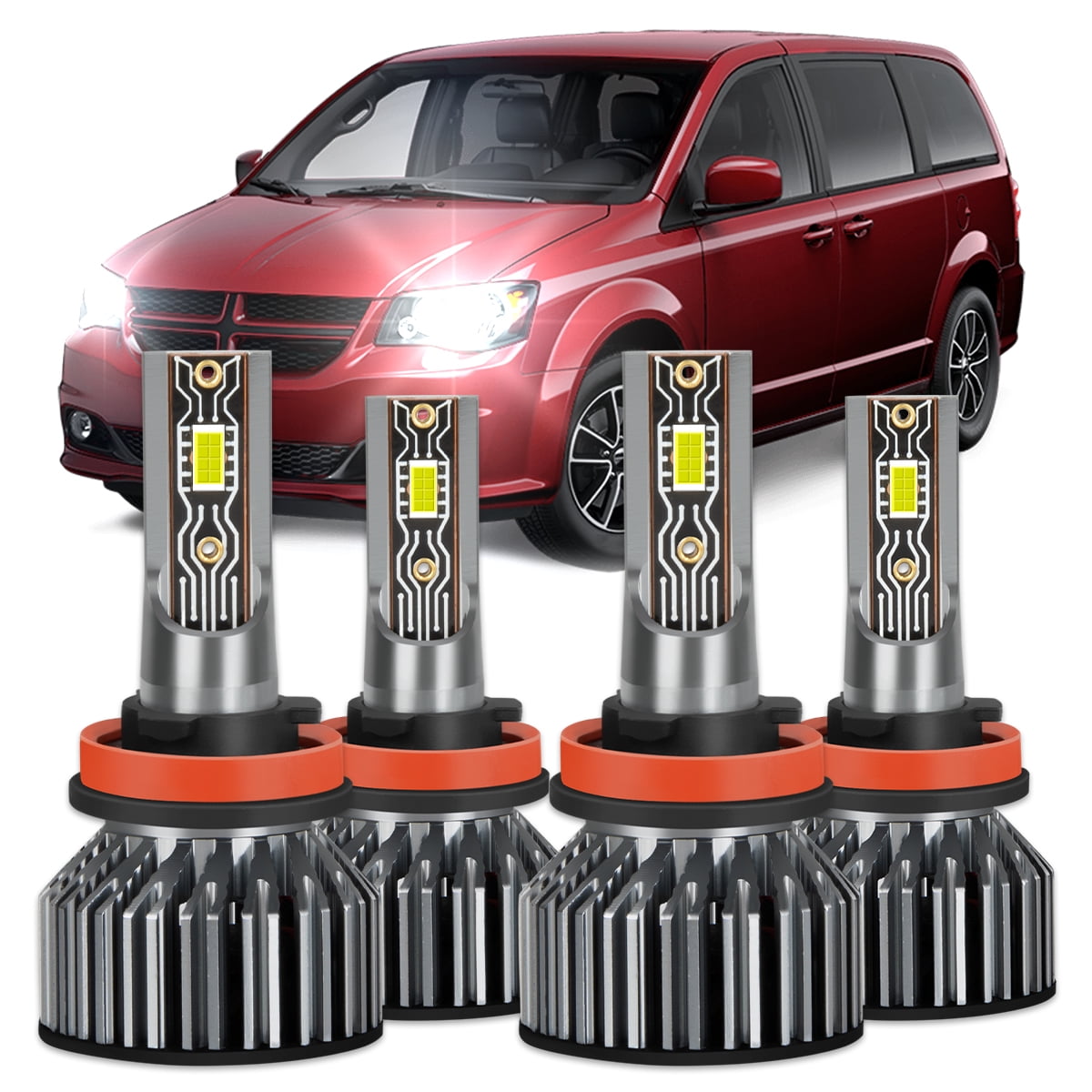 For 2011-2017 2018 2019 Dodge Grand Caravan LED Headlight Bulbs H9/H11 ...