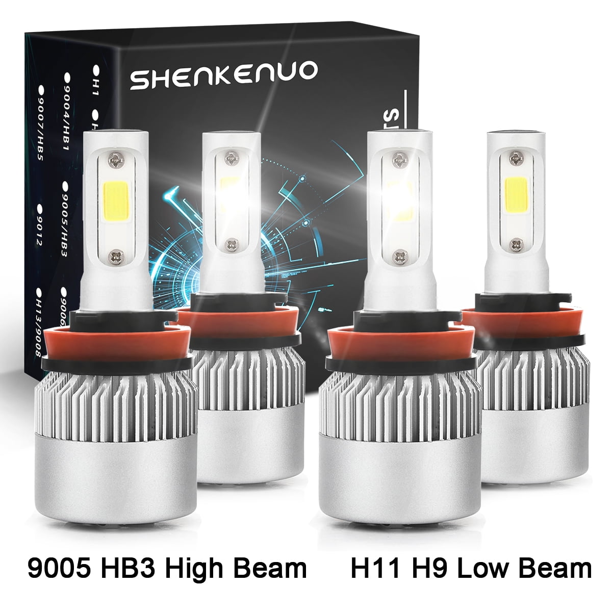 2011-2019 Dodge Grand Caravan Headlight Bulbs, LED H9/H11 High/Low Beam ...